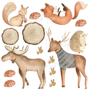 Woodland Decor, Wildlife Decal, Nursery Decal, Woodland Decals ...