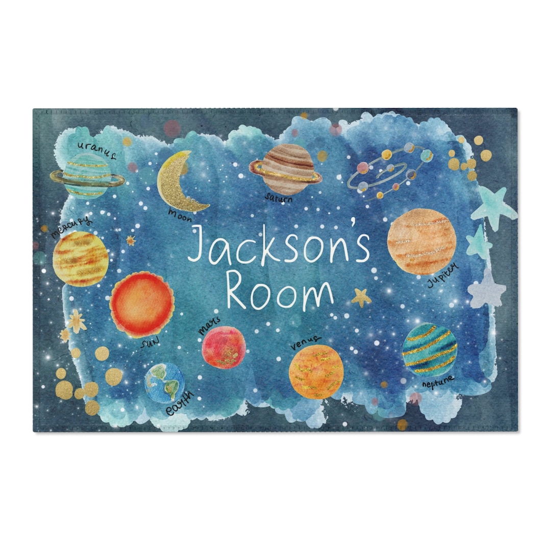Space Rug, Solar System Playmate, World Map Rug, Play Rug, Play Mat ...