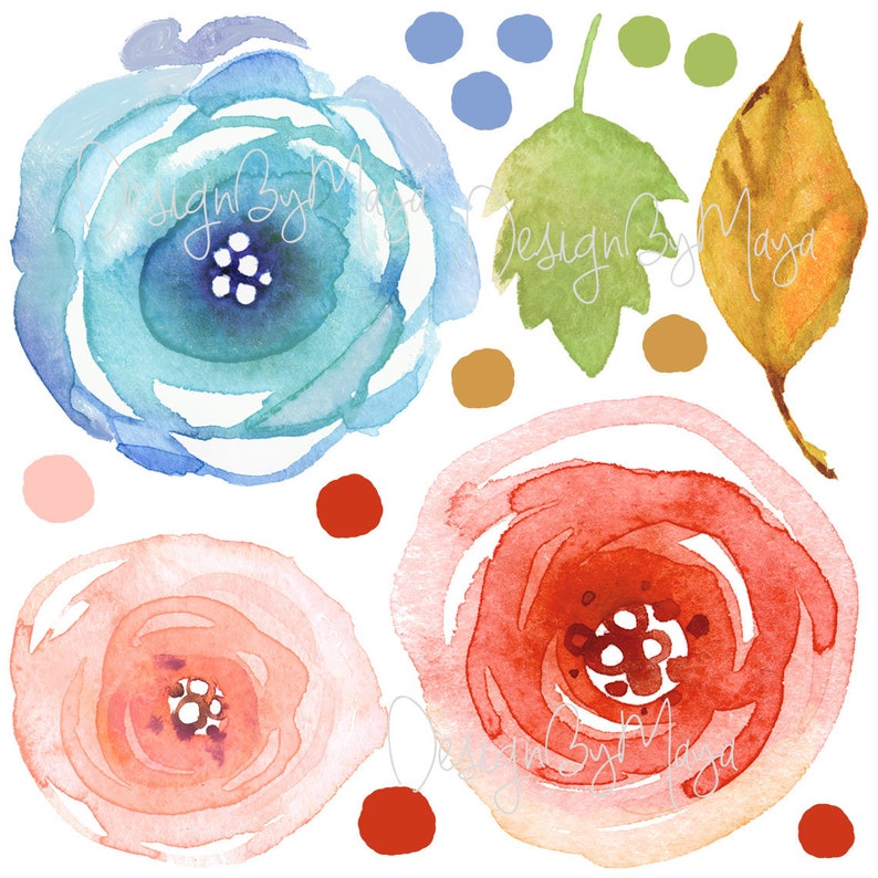 Ranunculus flower decals Girl nursery wall stickers rainbow | Etsy