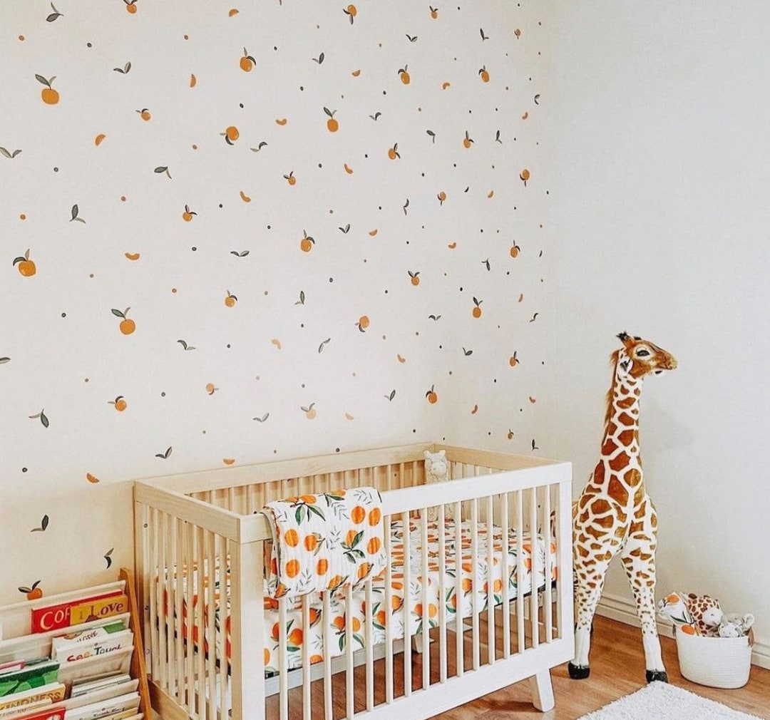 Clementines Wall Stickers Fabric Citrus Decals, Desert Murals, Southern ...
