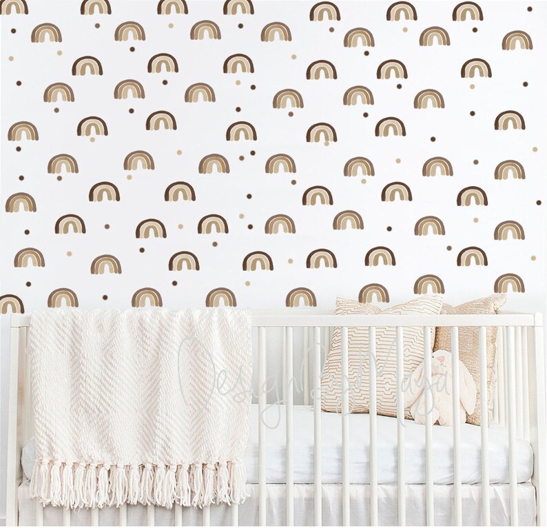 Retro decor Rainbow Nursery Nursery decor Baby Wall Decal | Etsy