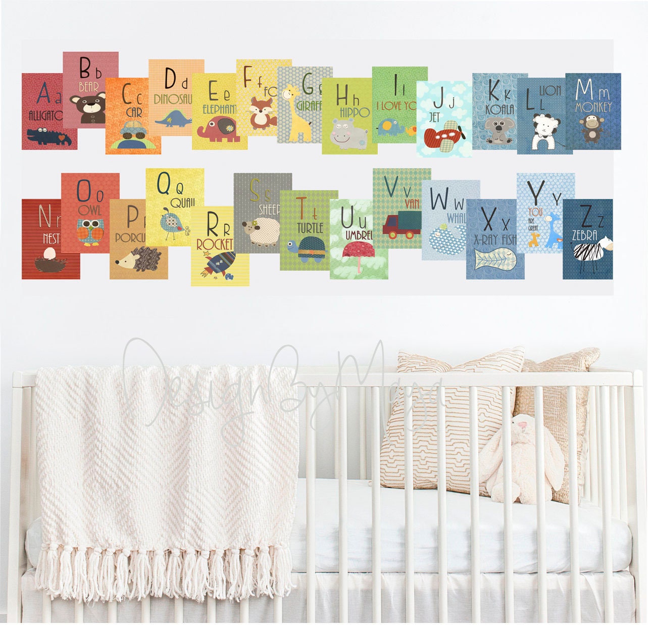Animal Alphabet Flash Cards: A to Z Nursery Decor - Etsy