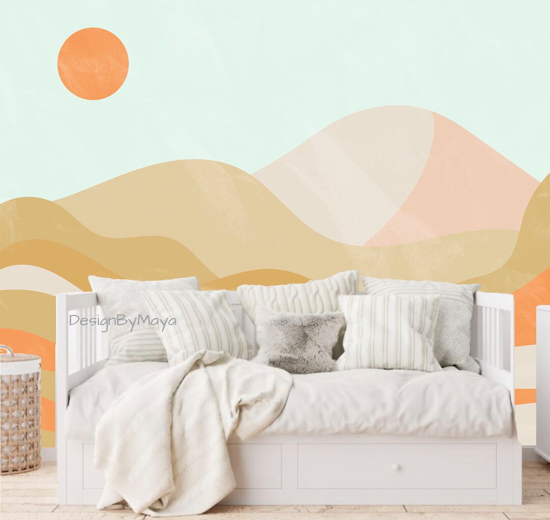Sand Hills Mural: Earth Tones Landscape Wall Decor - Etsy