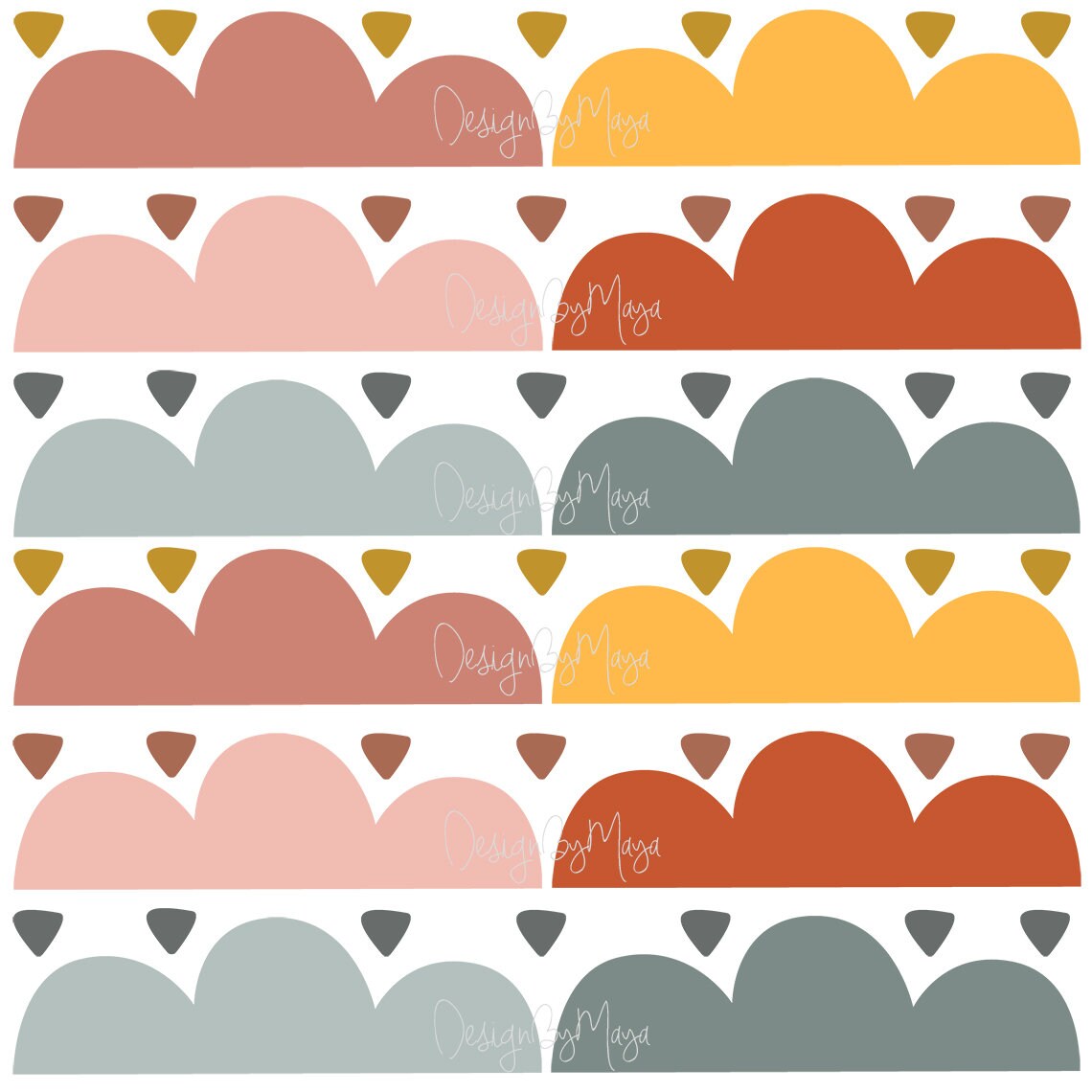 Half moon Wall Decals Modern Wall Stickers Boho Nursery | Etsy