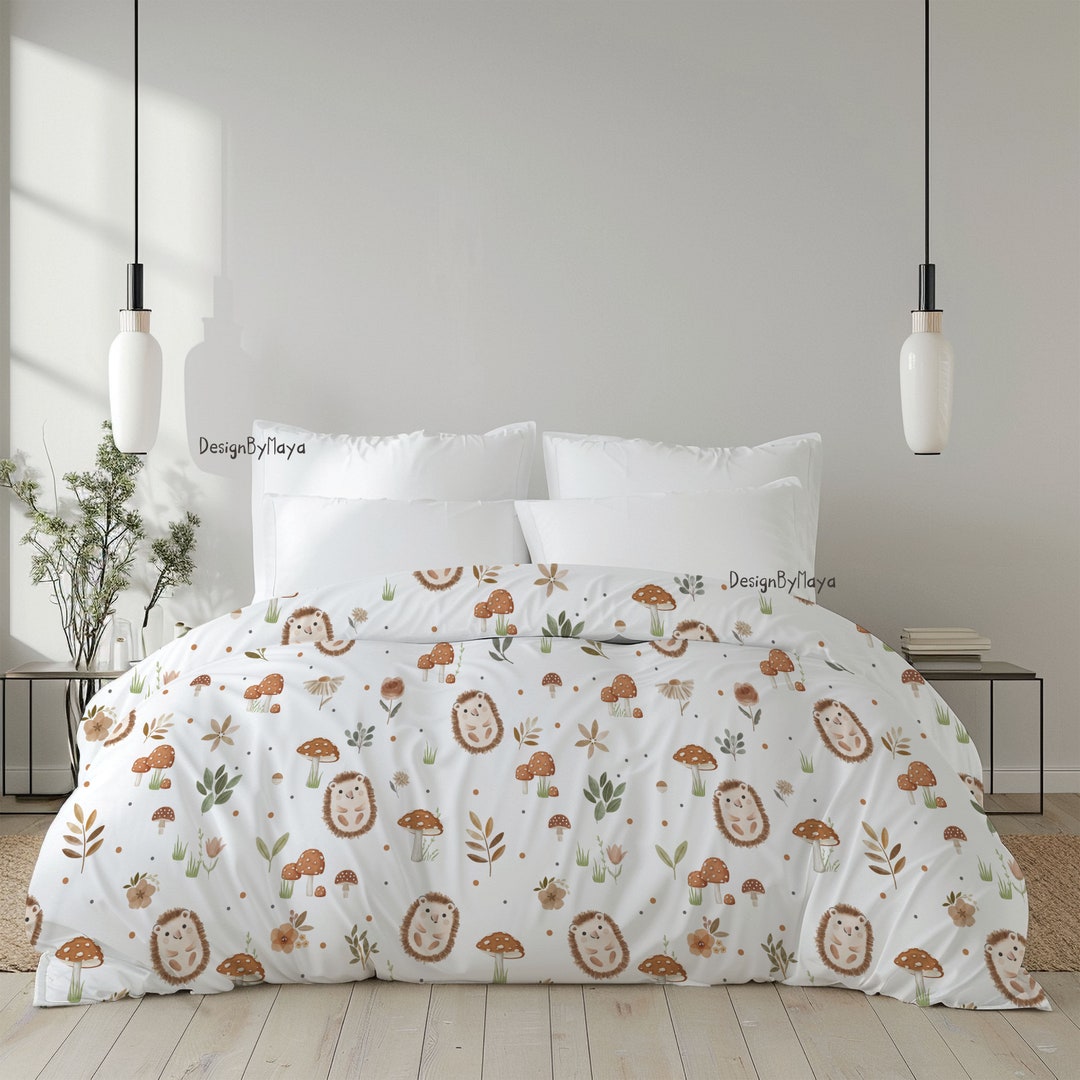 Whimsical Forest Duvet, Woodland Theme Bedding, Africa Duvet, Pine ...