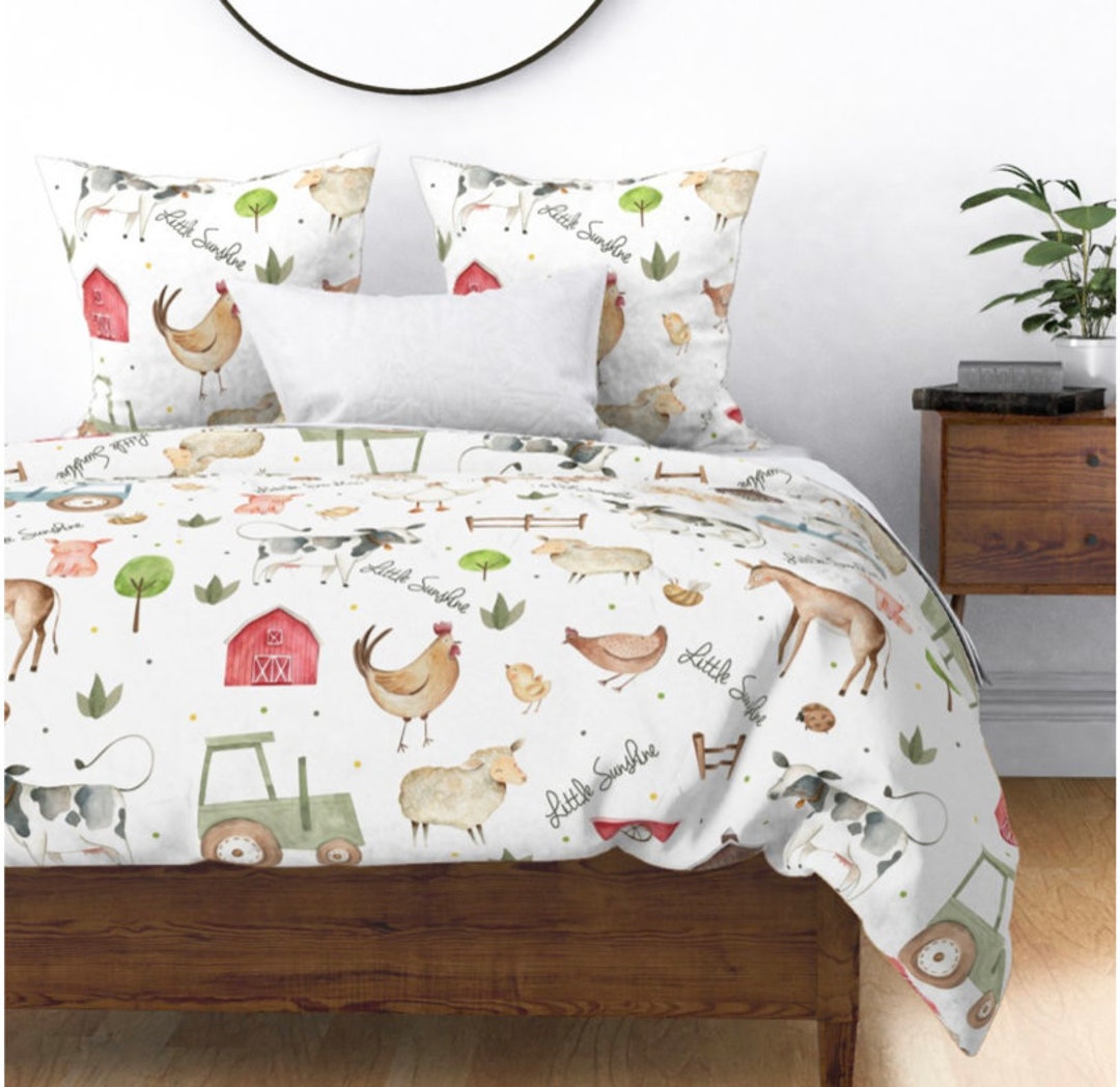 Farm Bedding Duvet, Woodland Theme Bedding, Africa Duvet, Pine Trees ...