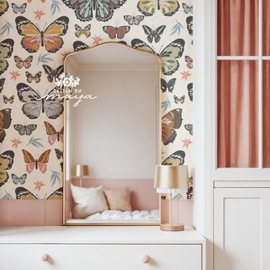 Bugs & Insects Wallpaper: Boho Nautical Decor Mural - Etsy