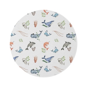 Woodland Kids Room Rug, Round Rug Kids, Play Rug, Play Mat, Nursery Rug ...
