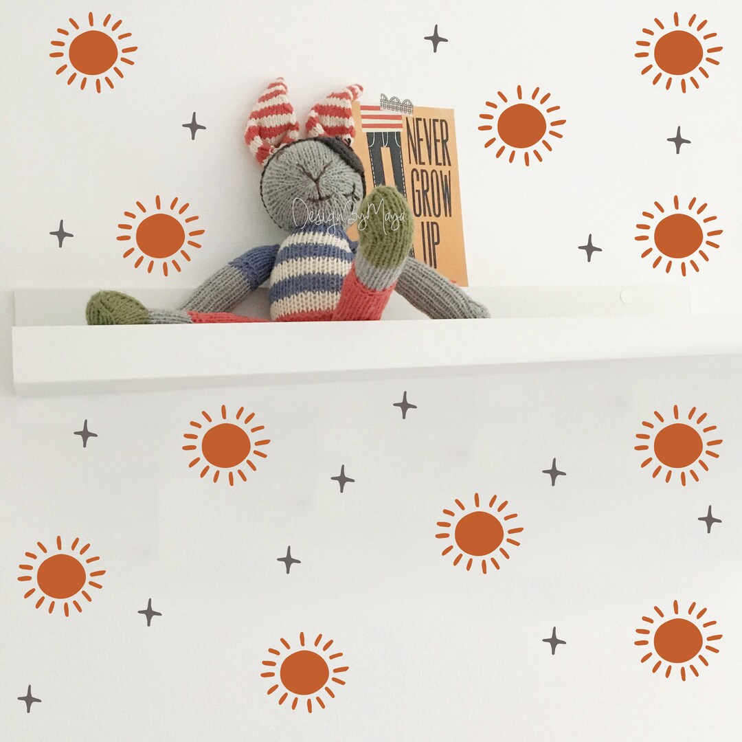 Sun Decals, Sun Wall Stickers, Boho Design, Southern Decor, Boho Wall ...