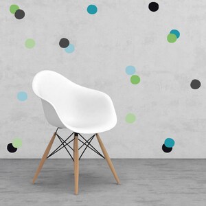 Modern Wall Decals Polka dots decals Gray Teal green | Etsy