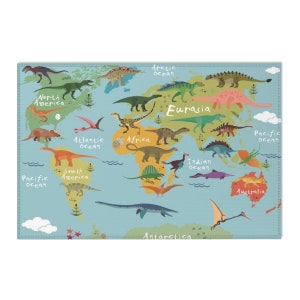 World Map Rug, Play Rug, Play Mat, Nursery Rug, Kids Rug, Kids Room Rug ...