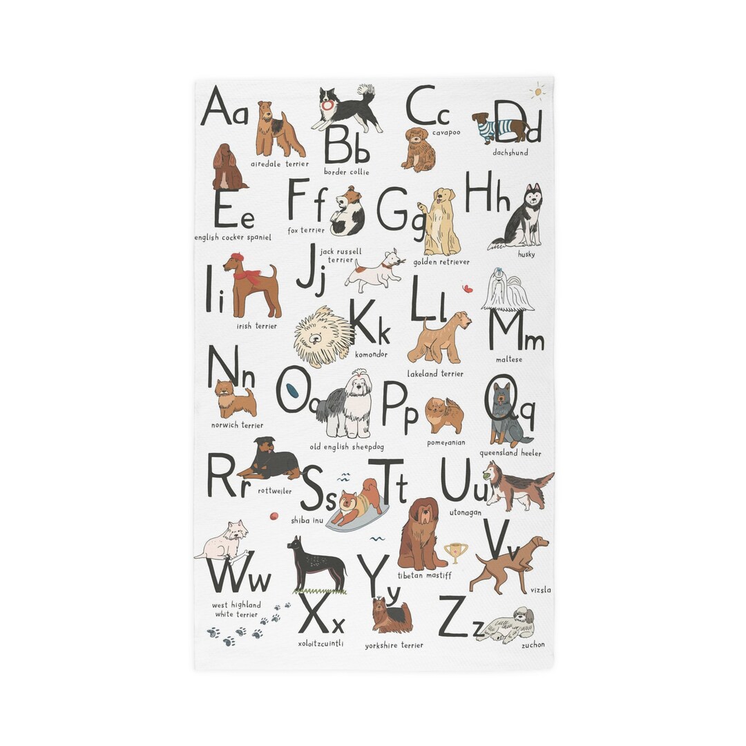 Dogs Alphabet Rug, Kids Room Rug, Play Rug, Play Mat, Nursery Rug, Kids ...
