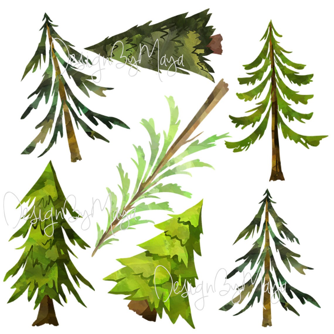 Pine tree decor Trees wall decals tree vinyl Room decal | Etsy