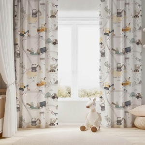 Ducks in Boots Room Curtain, Boho Nursery Theme, Window Curtain ...