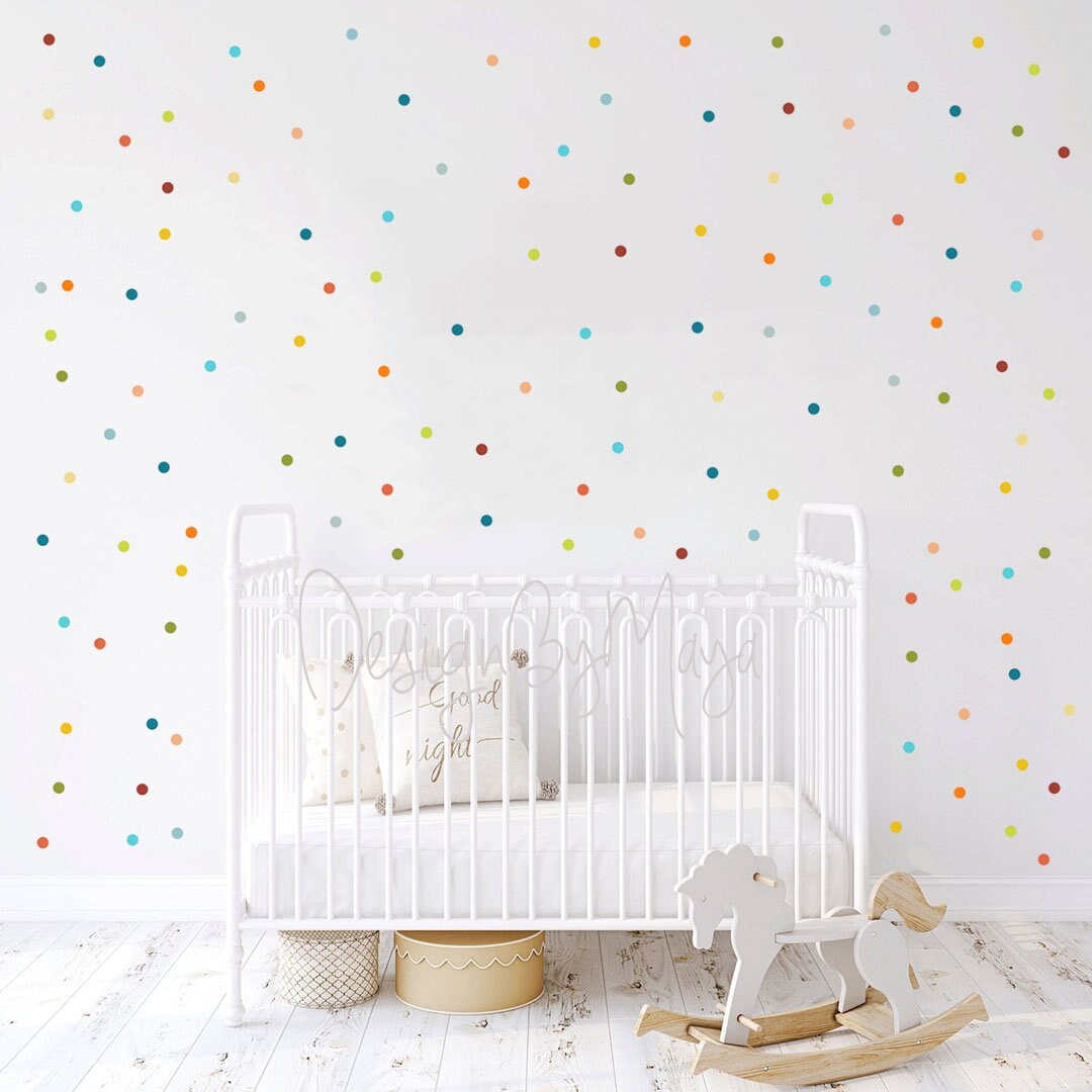 Mini Confetti Polka Dots, Wall Decals Kids Room, Nursery Wall Decal ...
