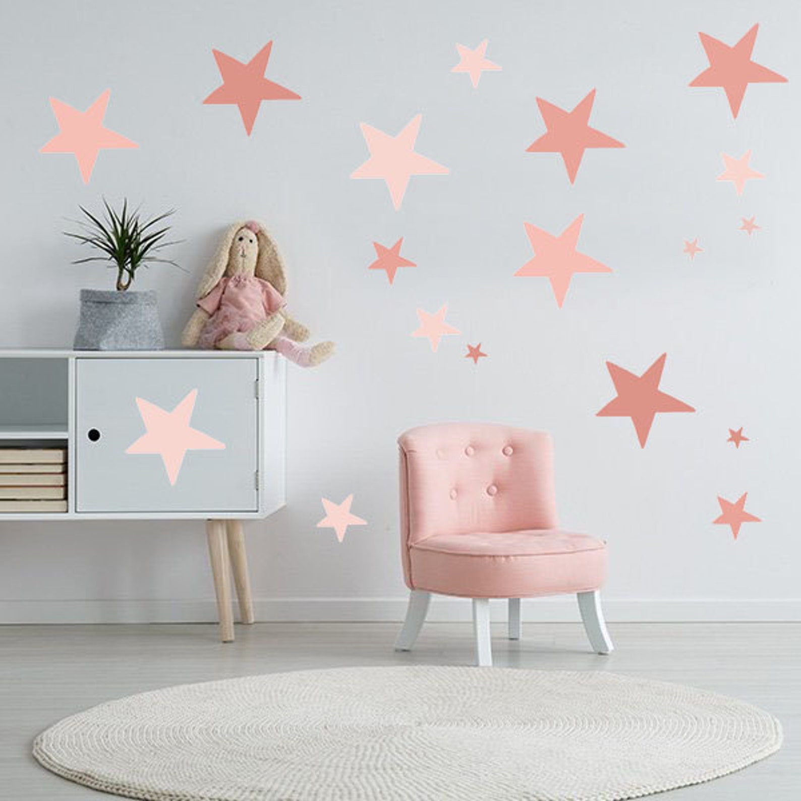 Stars Decals Baby Nursery Wall Decals Modern Nursery Art | Etsy
