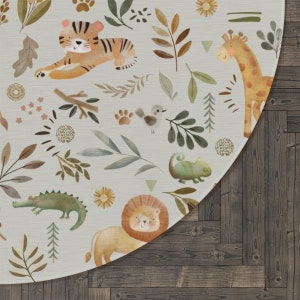 Round Rug Kids, Play Rug, Play Mat, Nursery Rug, Kids Rug, Kids Room ...