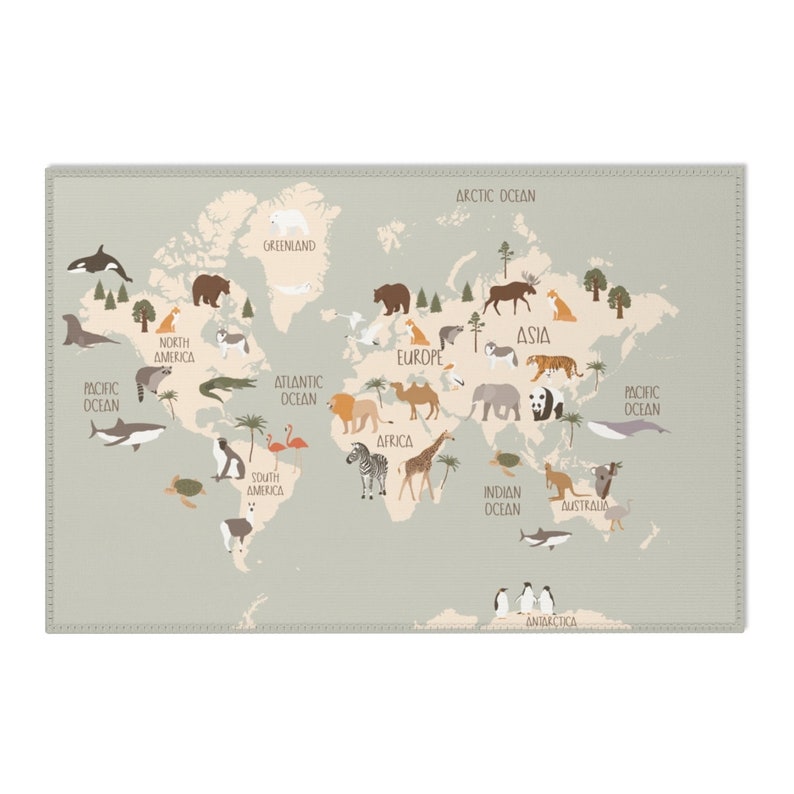 World Map Rug Play Rug Play Mat Nursery Rug Kids Rug Kids - Etsy
