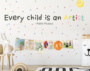 Every Child is an Artist Pablo Picasso Wall Decal Large Wall - Etsy