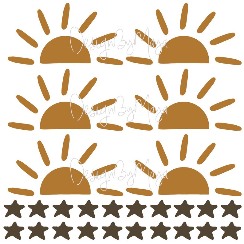 Sun Decals Sun Wall Stickers Boho Design Southern Decor - Etsy