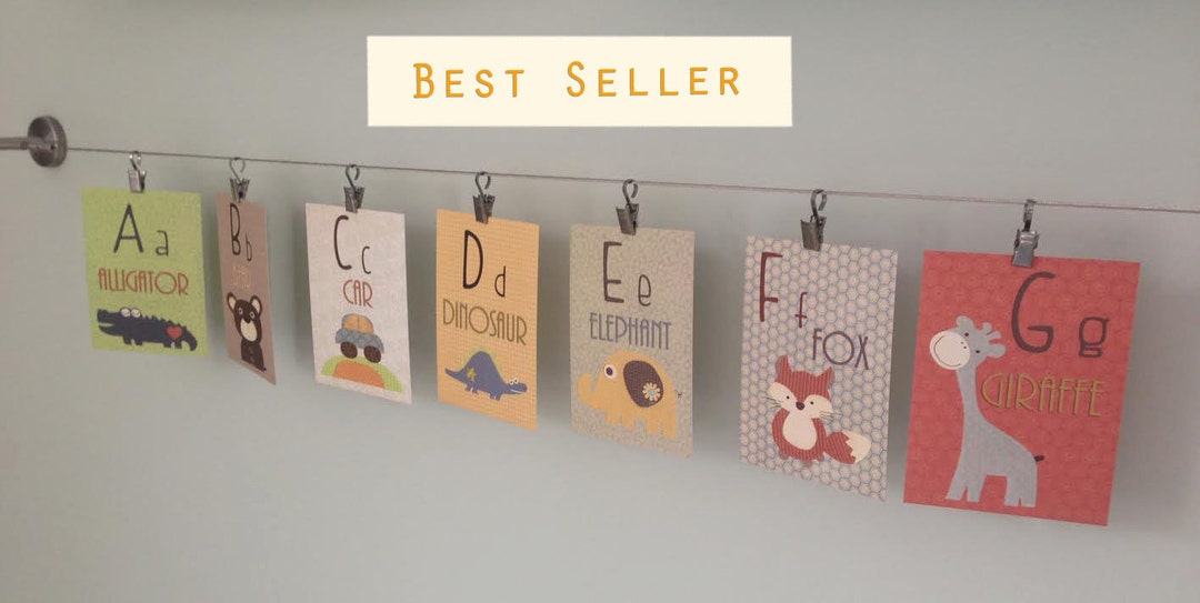 Alphabet Cards A to Z Animal Alphabet Card Set Nursery Wall - Etsy