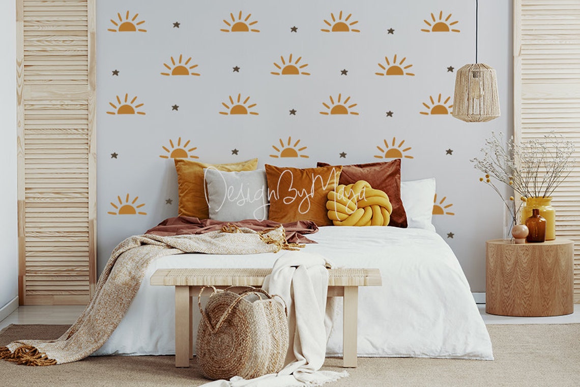 Sun Decals Sun Wall Stickers Boho Design Southern Decor - Etsy