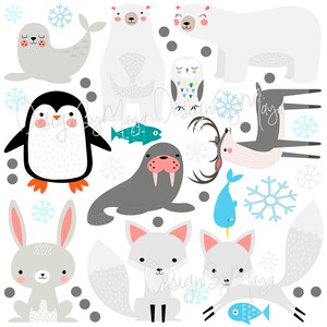 Arctic Animals Nursery Wall Decal: Modern Baby Room Decor - Etsy