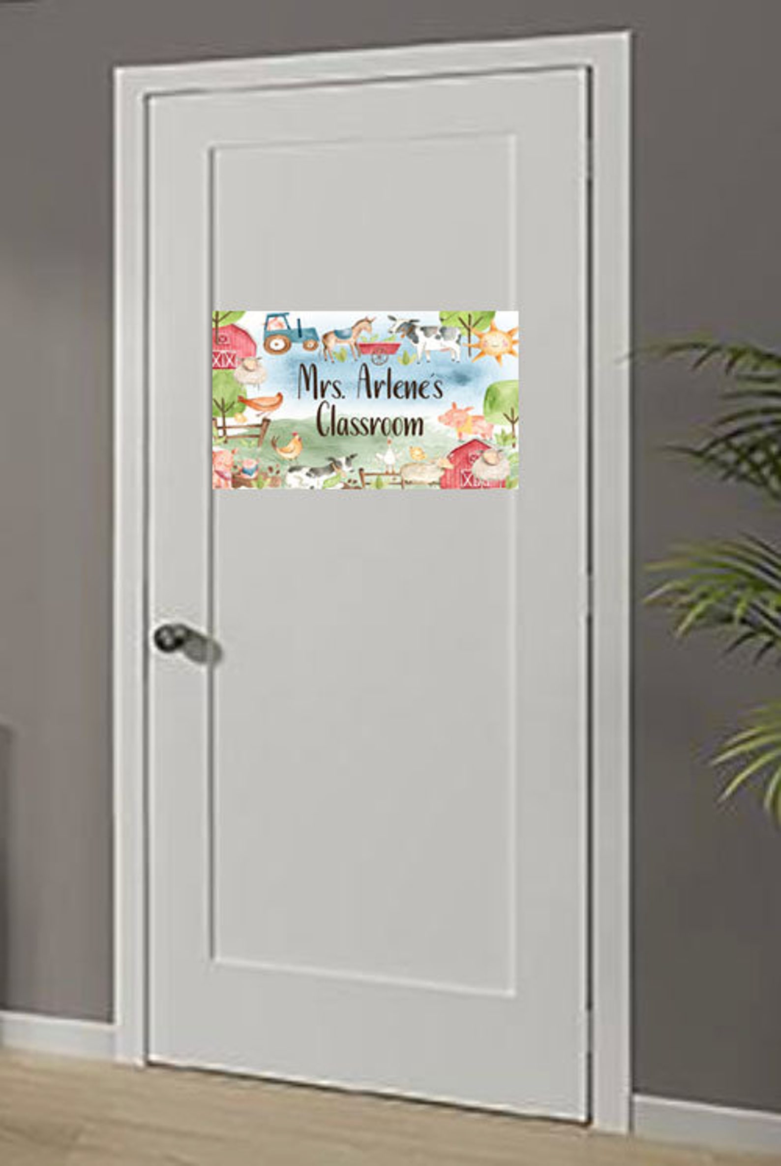 Farm Animals Decor Classroom Door Sign Personalized Wall | Etsy