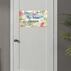 Farm Animals Decor, Classroom Door Sign, Personalized Wall Art, School ...