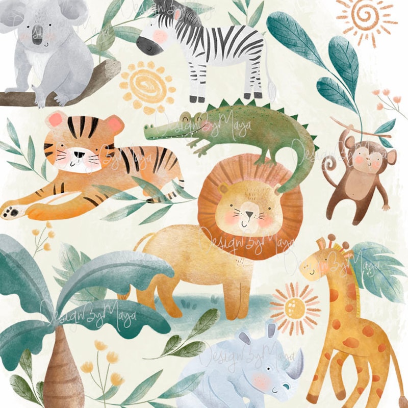 Safari Wall Decal - Etsy