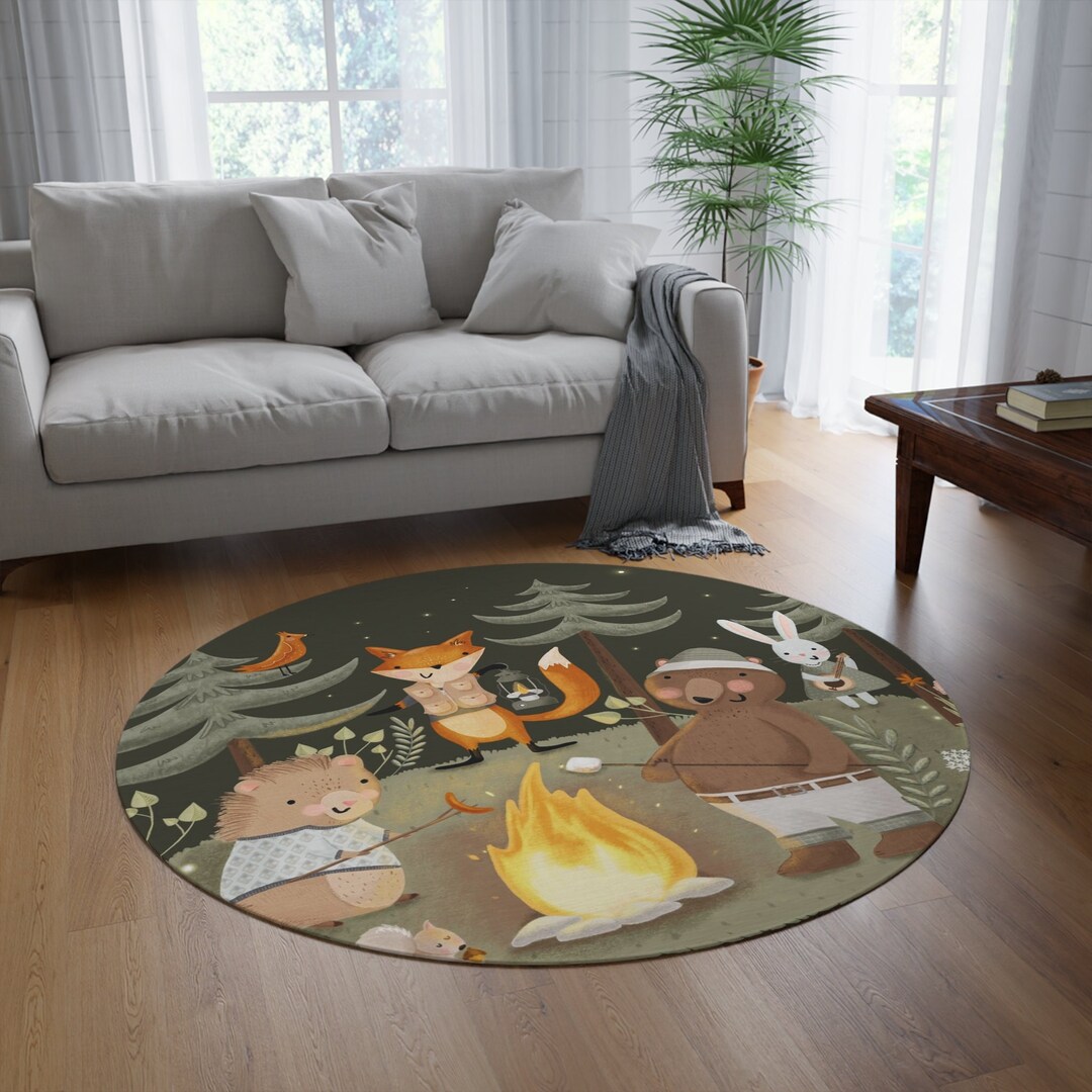 Round Rug Kids, Play Rug, Play Mat, Nursery Rug, Kids Rug, Kids Room ...