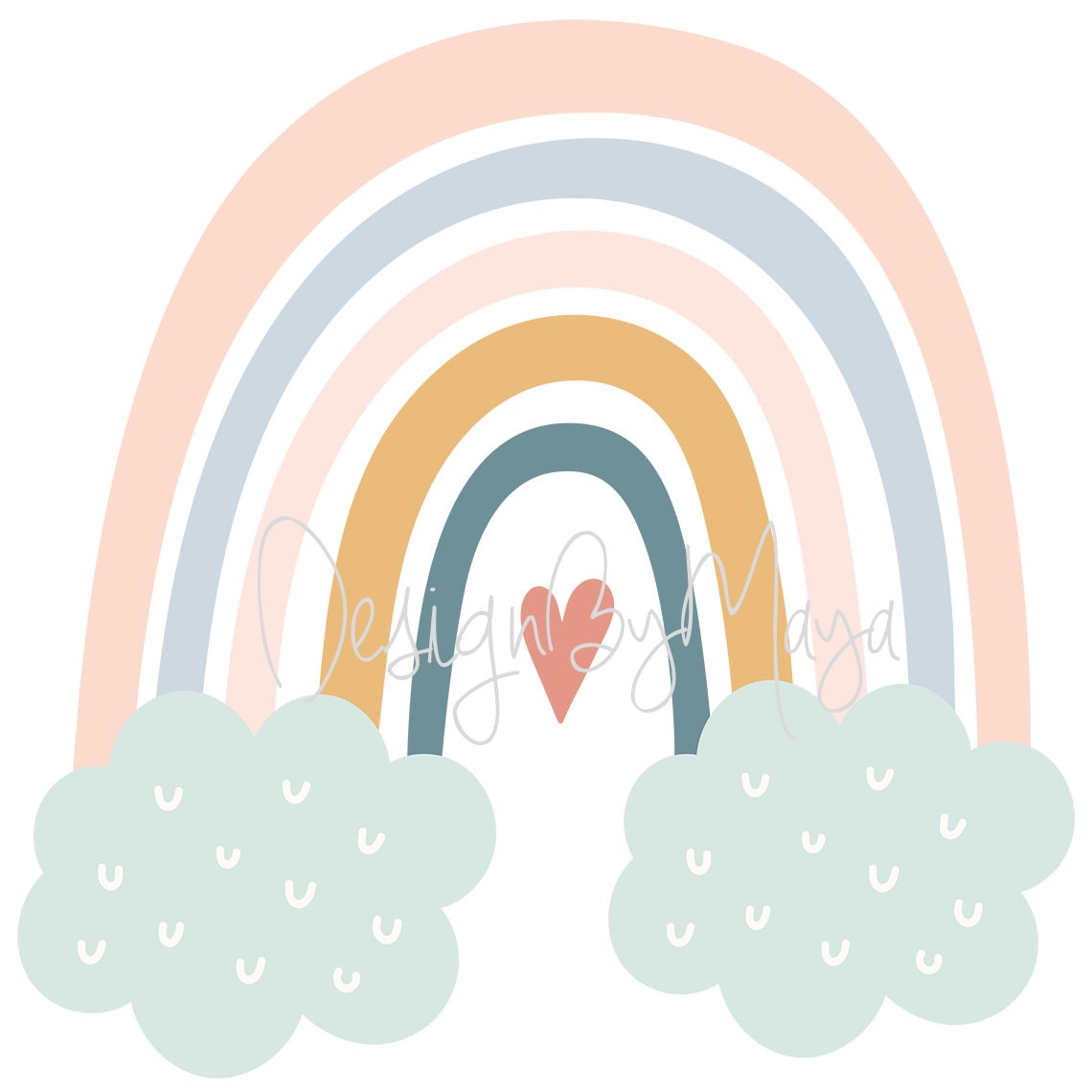 Boho baby wall decor Boho rainbows Scandinavian baby room | Etsy