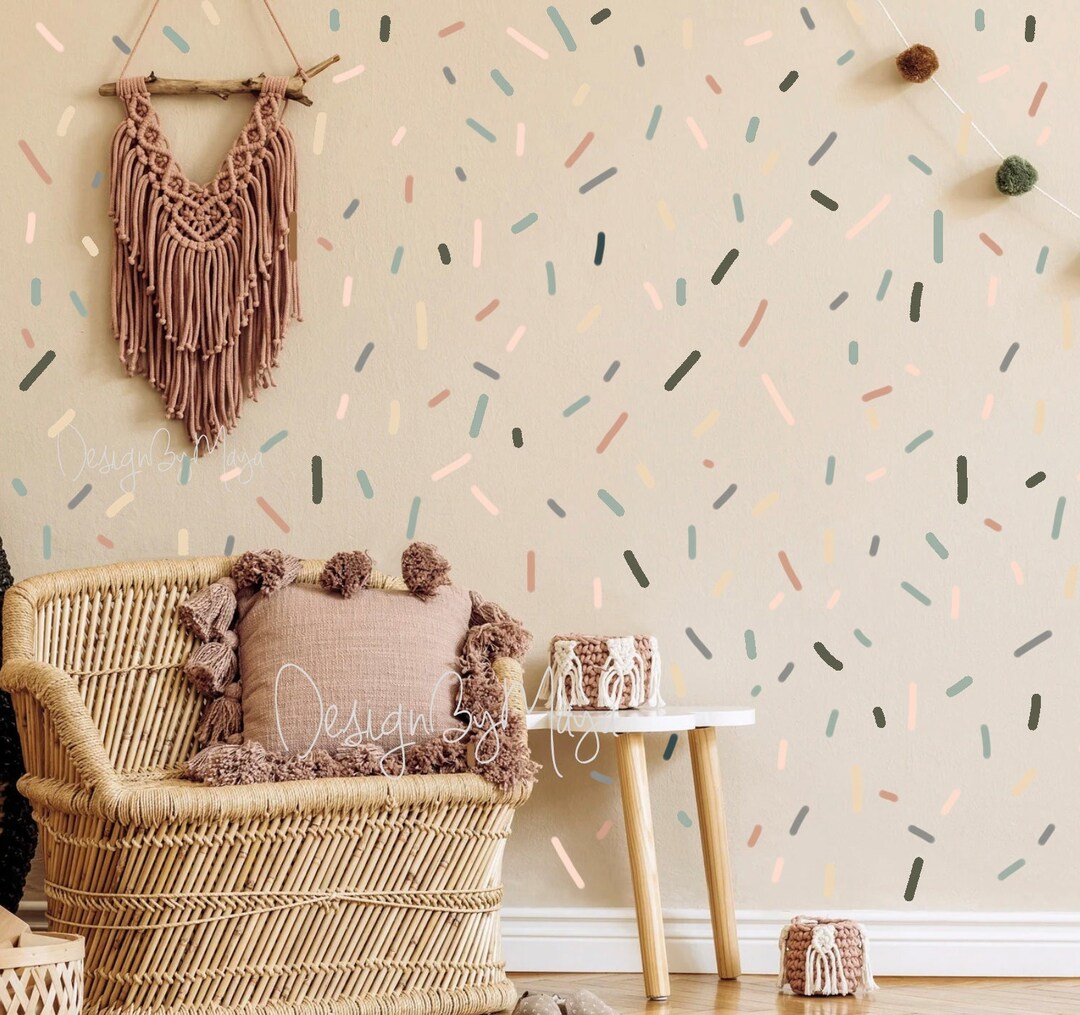Sprinkle Decals, Confetti Stickers, Modern Wall Decal, Kids Decal ...