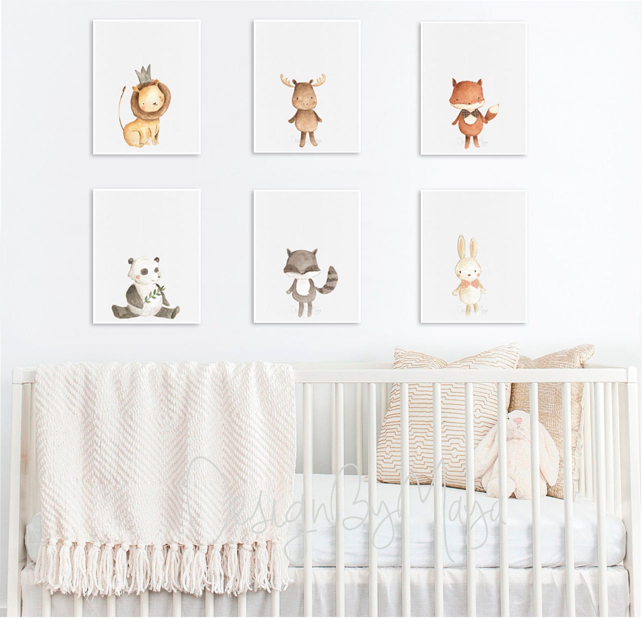 Baby Animal Nursery Art Nursery Prints Zoo Nursery Wall Art | Etsy