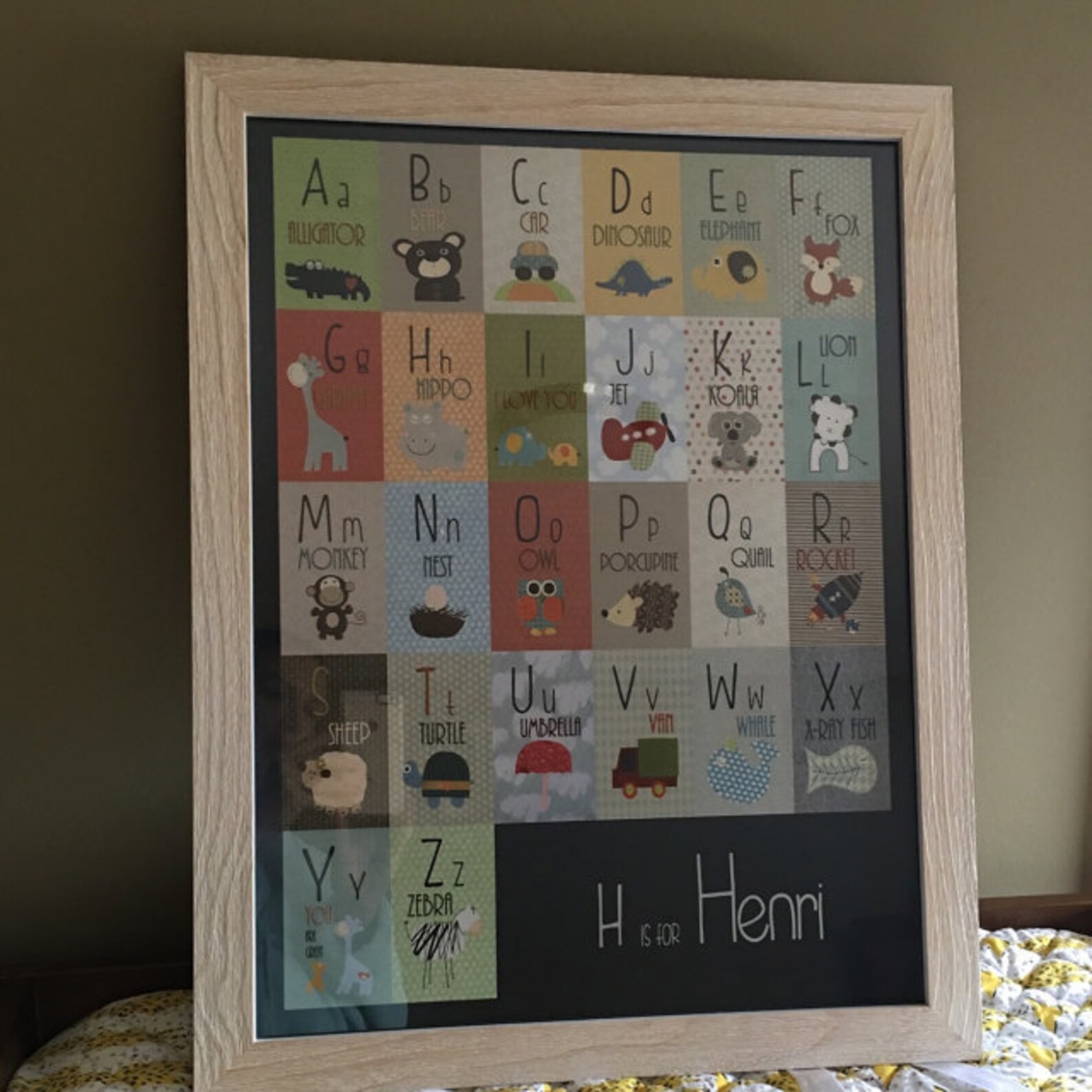 ABC Name Art Wall Art Baby Names ABC Wall Art Alphabet Wall - Etsy