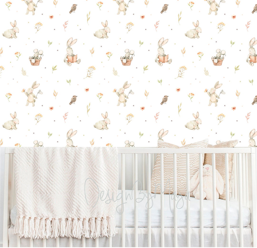Vintage Baby Nursery Wallpaper Boho Style Vintage Nursery - Etsy