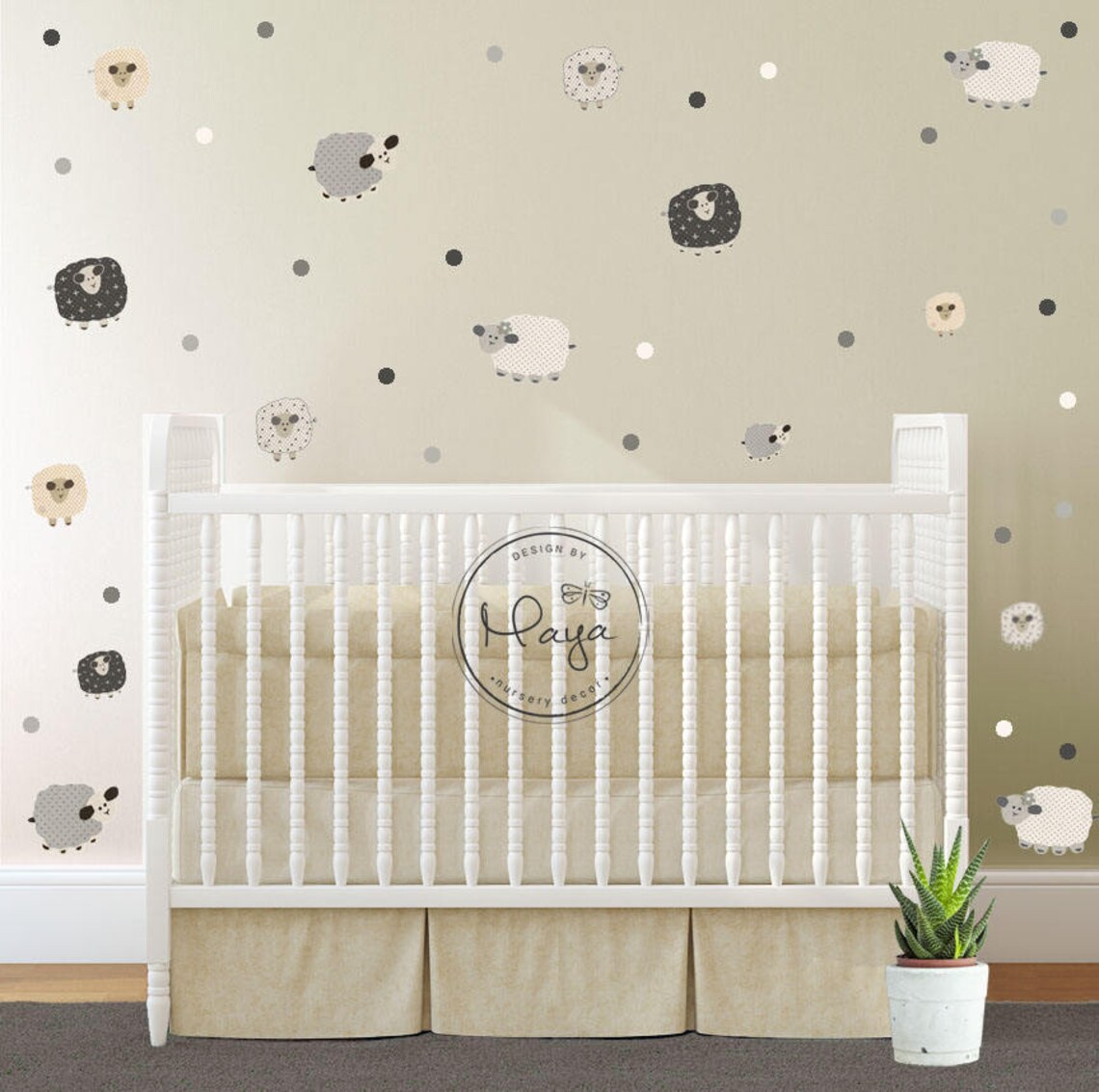 Sheep Wall Decals Sheep Stickers Lamb Baby Nursery Wall - Etsy