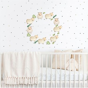 Sheep Wall Decals, Sheep Stickers, Lamb, Baby Nursery Wall Decal, Sheep ...