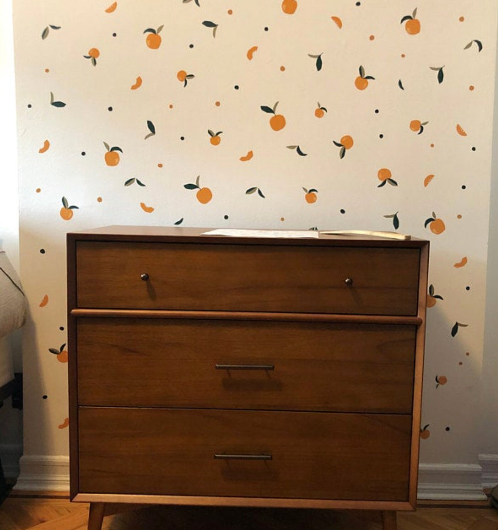 Clementines Wall Stickers Fabric Citrus Decals, Desert Murals, Southern ...