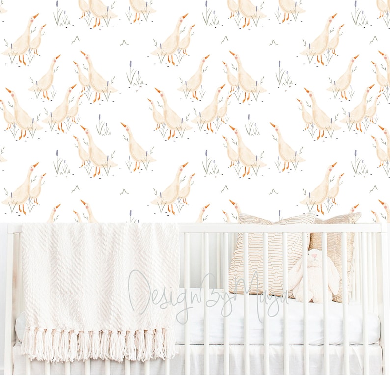 Farm Animals Wallpaper Boho Style Vintage Nursery Wallpaper - Etsy