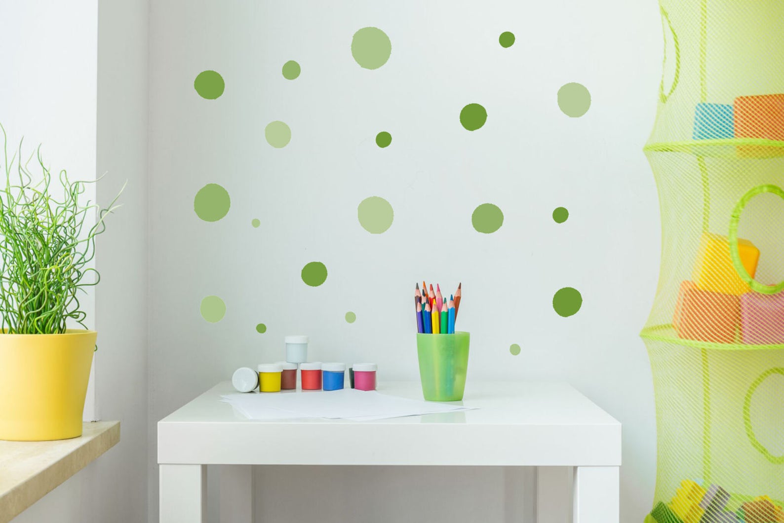 Dot Decal Polka Dot Wall Decal FUZZY Polka Dot Wall - Etsy