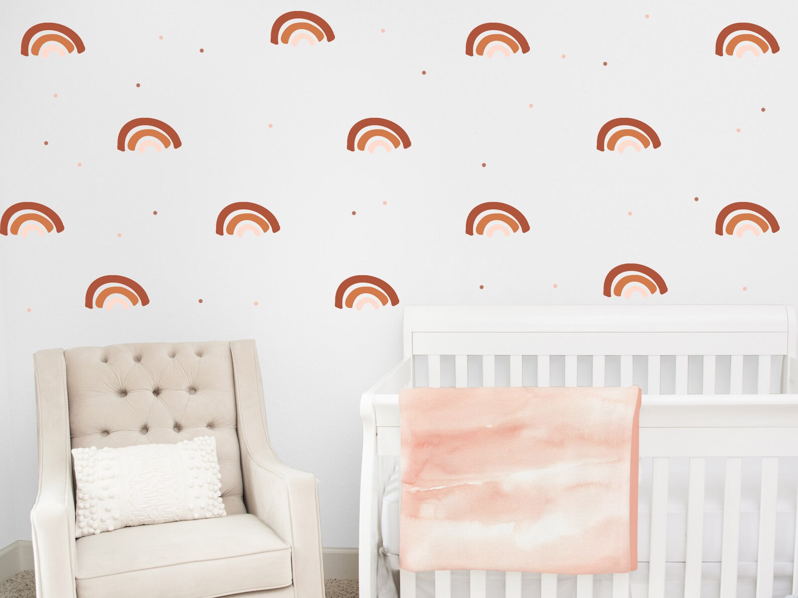 Waves Wall Decals Design Your Own Earth Tones Stripes | Etsy