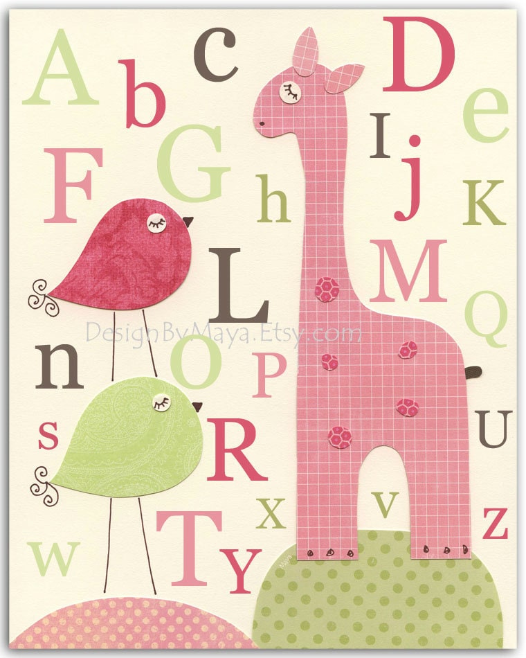 Nursery Letters Nursery Alphabet Letters Wall Letters for - Etsy