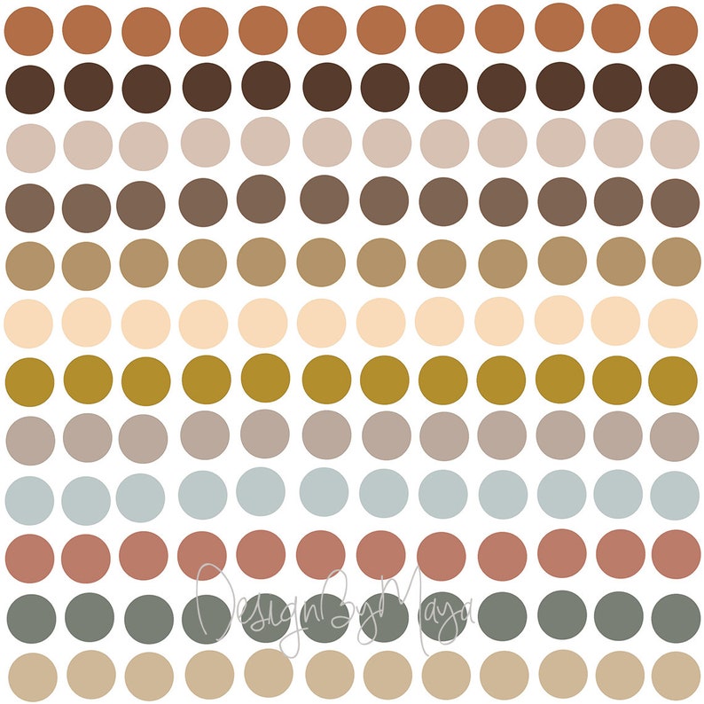 Boho Abstract Shapes Decal Muted Colors Boho Wall Stickers - Etsy