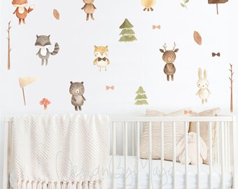 Forest Friends Wall Decals - Etsy