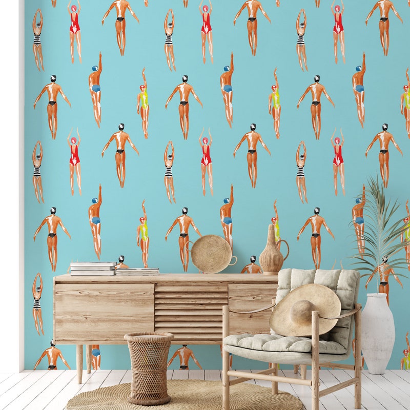 Swimmer Wallpaper - Etsy
