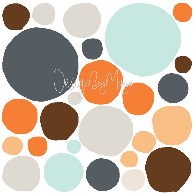 Gender Neutral Decor Wall Mural Polka Dots Wall Decals Art - Etsy