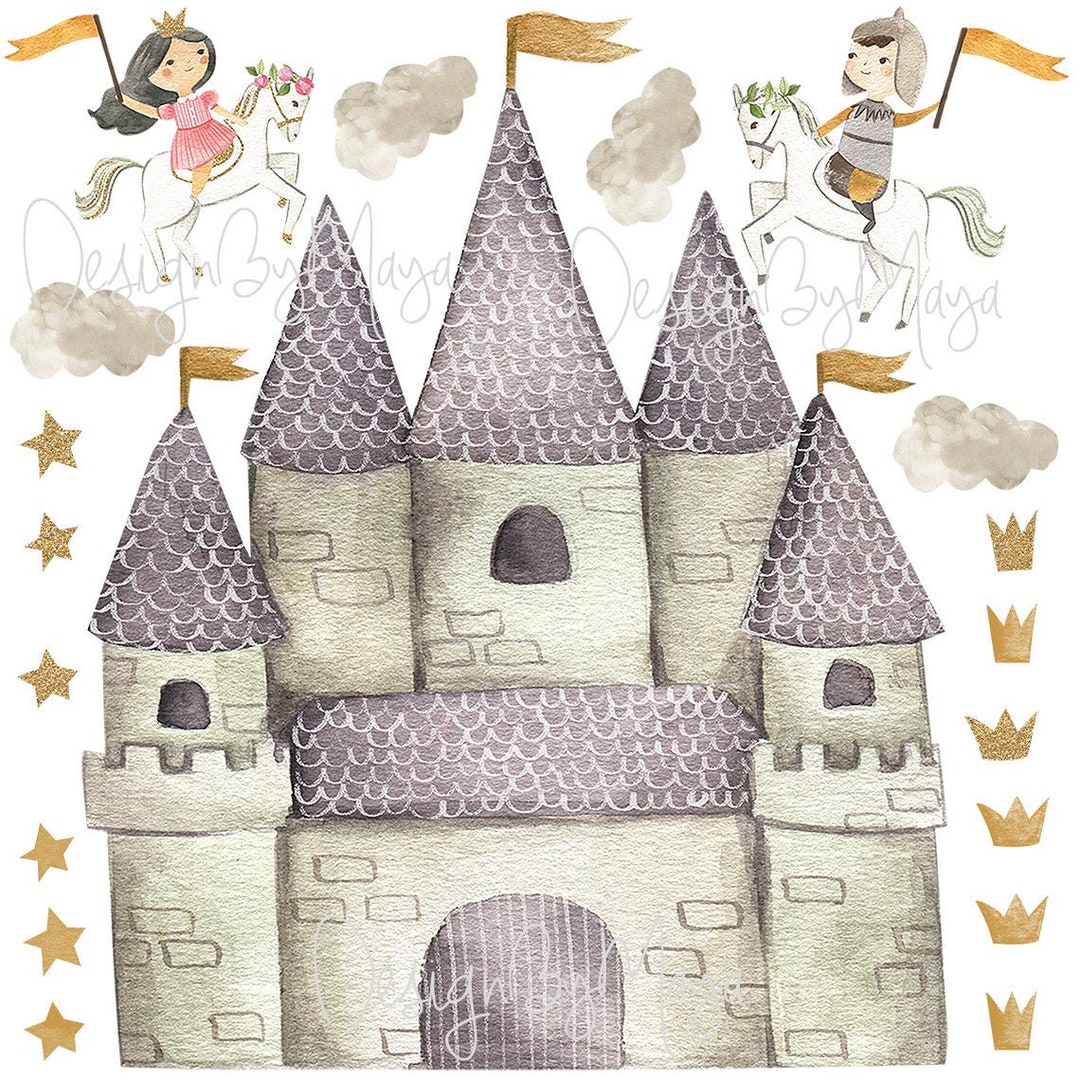 Princess Castle Fabric Wall Decals: Baby Girl Nursery Decor - Etsy