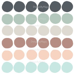 Vinyl Stickers Polka Dots, Wall Decals, Teal, Coral, Polka Dot, Baby ...