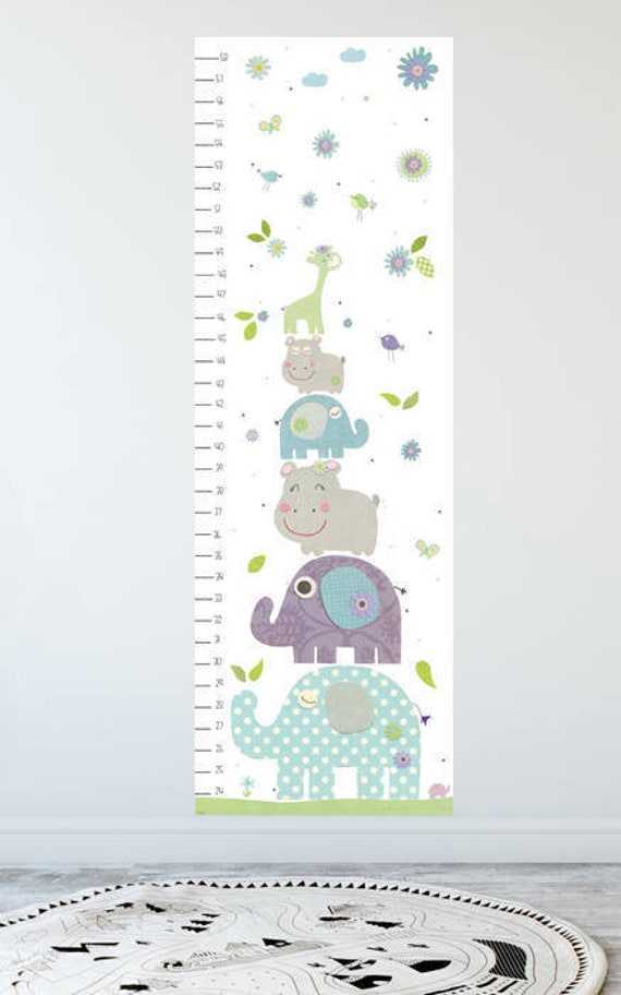 Kids Growth Chart Nursery Decor Canvas Growth Chart Height | Etsy